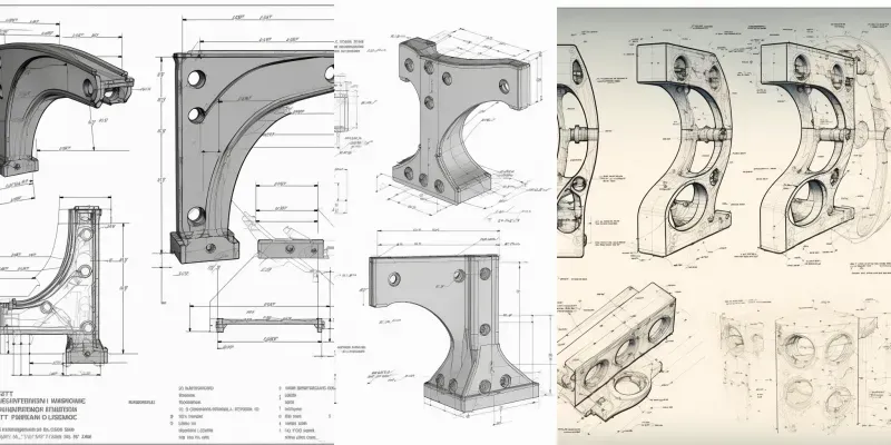 Engineering Drawings Conceptual Blueprints Midjourney Prompt | PromptBase