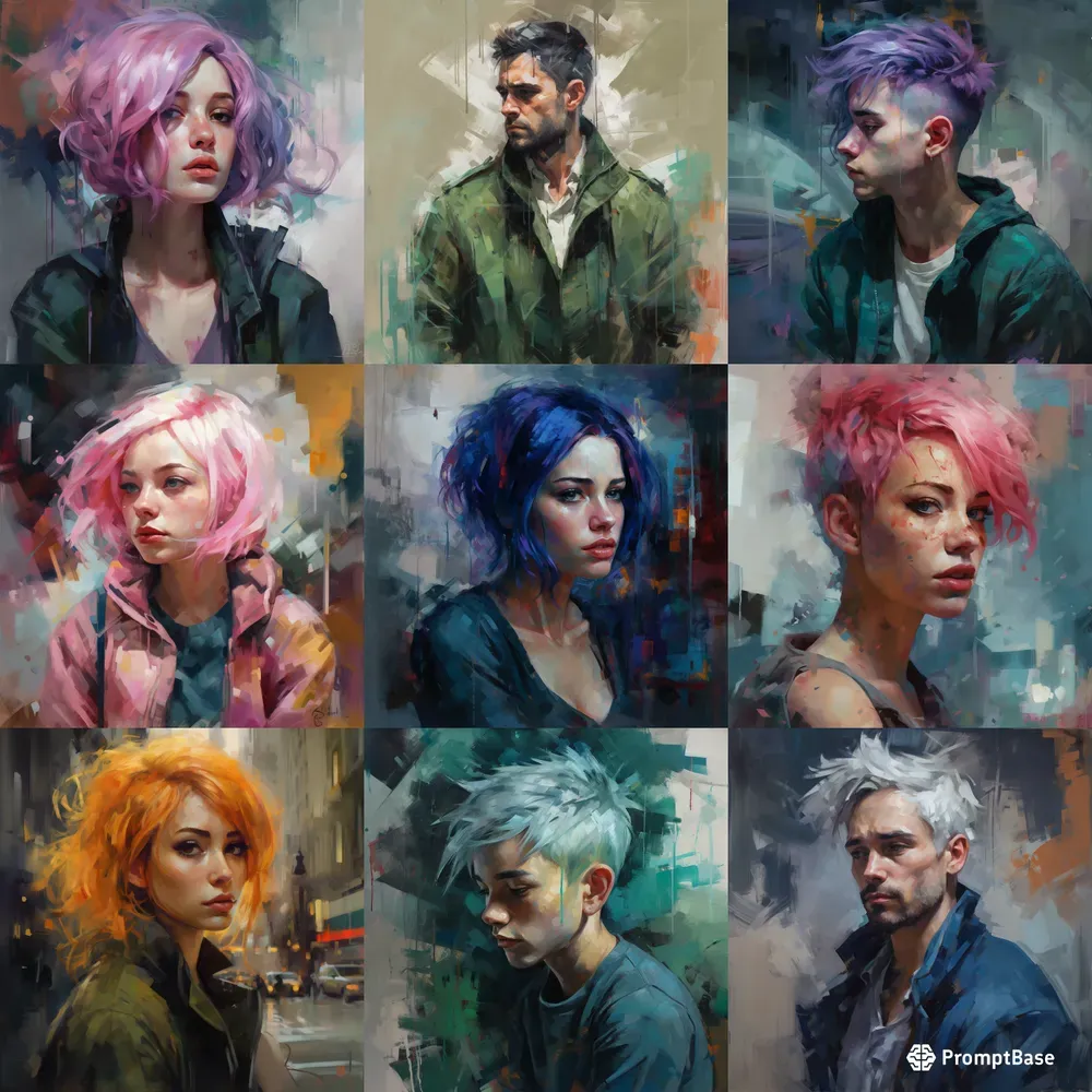 Abstract Painting Portraits Style Midjourney Prompt | PromptBase