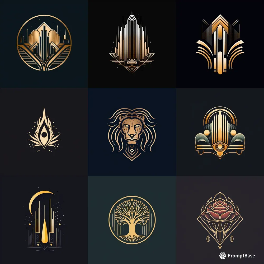 Artistic 1920s Logos Style Midjourney Prompt | PromptBase