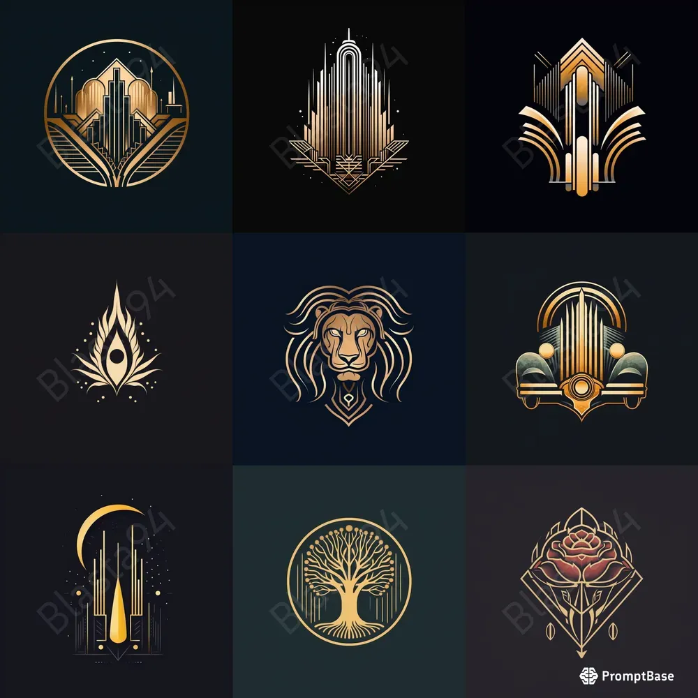 Artistic 1920s Logos Style Midjourney Prompt | PromptBase