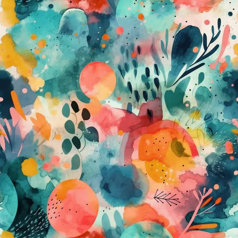Vibrant Abstract Watercolor Patterns Midjourney Prompt | PromptBase
