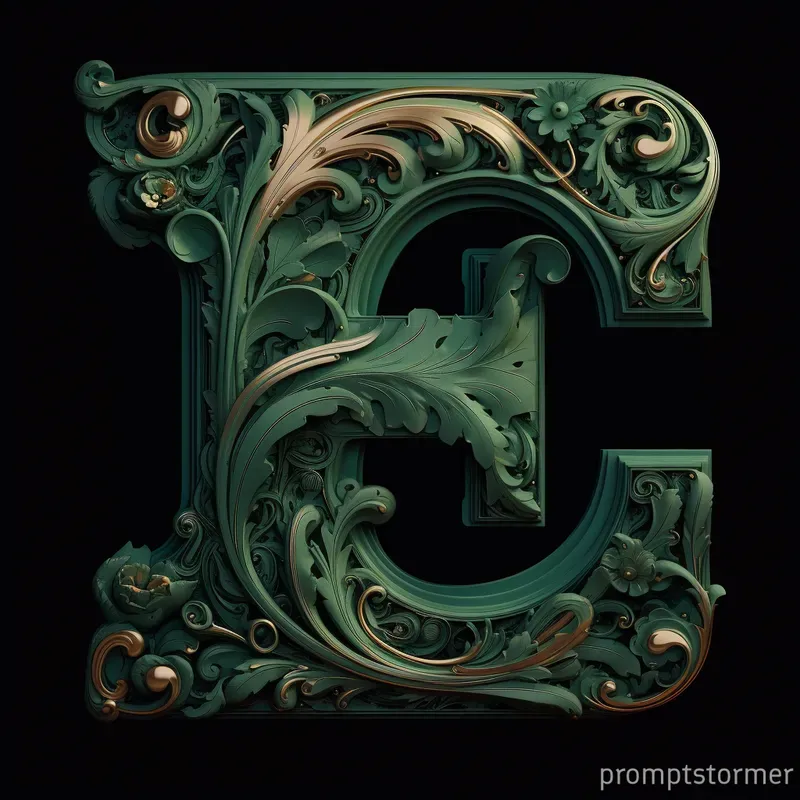 Beautiful Letter Design Midjourney Prompt | PromptBase