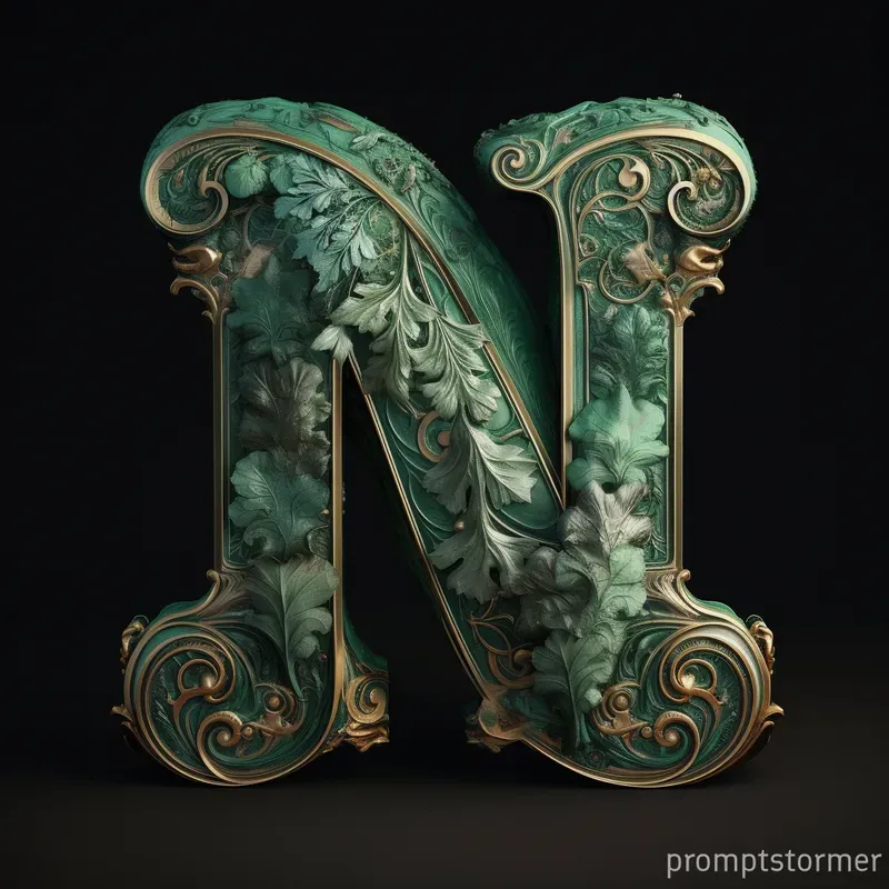 Beautiful Letter Design Midjourney Prompt | PromptBase