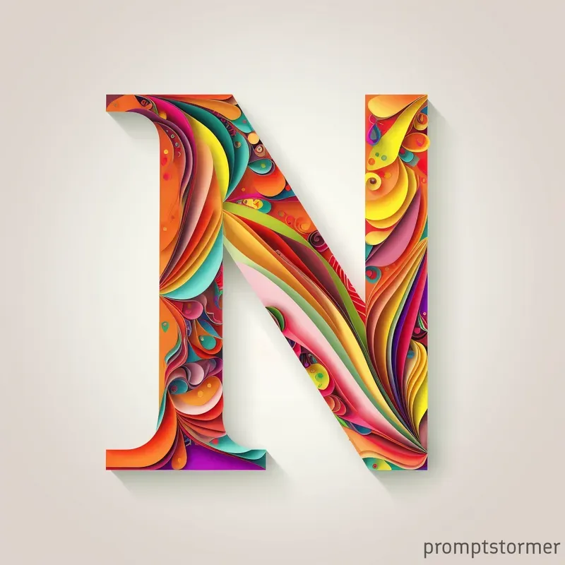 Colorful Folded Letter Designs Midjourney Prompt | PromptBase