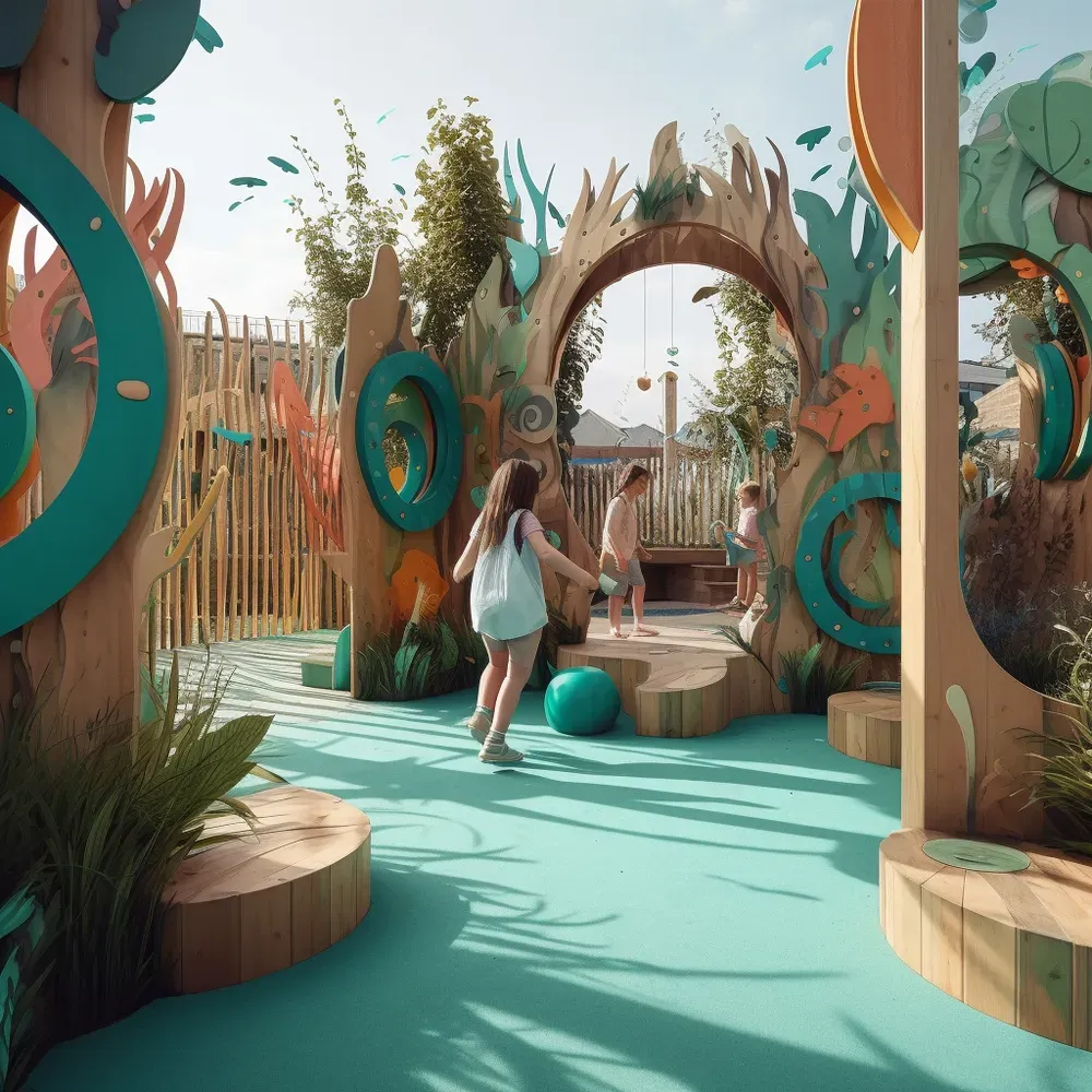 Immersive Urban Playgrounds For Children Midjourney Prompt | PromptBase