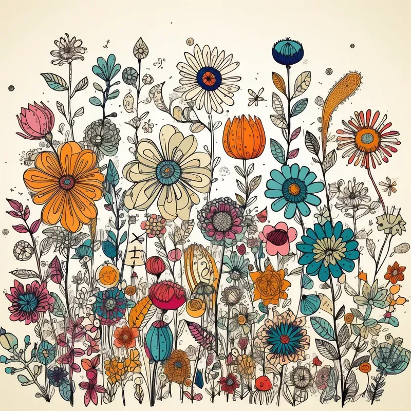 Whimsical Doodle Illustration Photos Midjourney Prompt | PromptBase