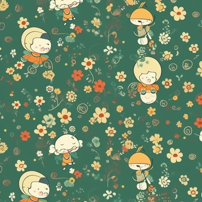 Beautiful Cartoon Patterns Midjourney Prompt | PromptBase