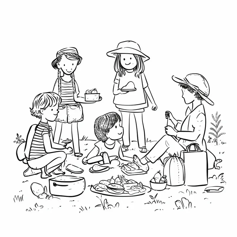 Line Drawings For Story Book Cover Pages Midjourney Prompt | PromptBase