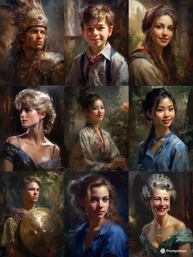 Oil Painting Portraits Midjourney Prompt | PromptBase