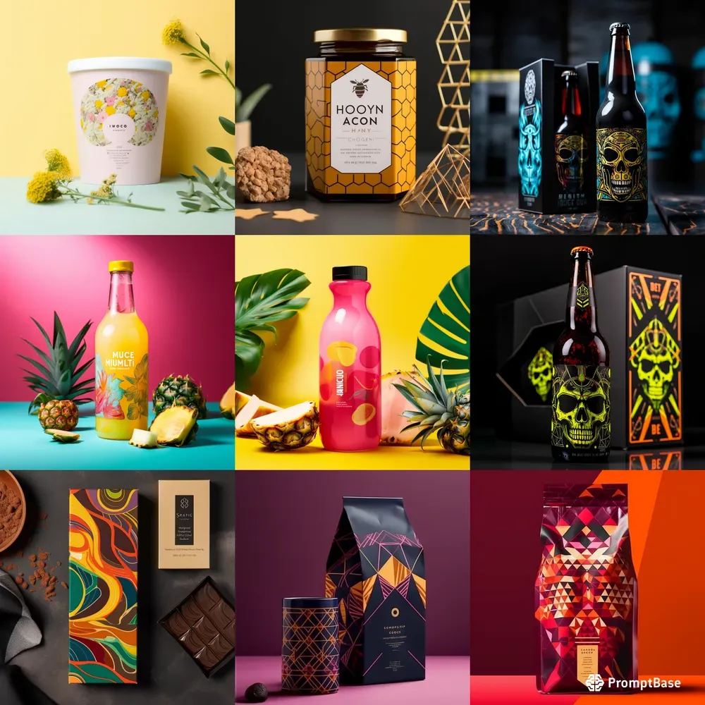 Food And Drink Packaging Designs Midjourney Prompt | PromptBase