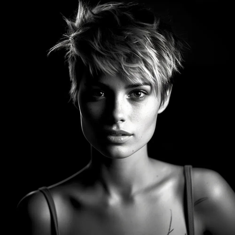 Dramatic Monochrome Portraits Midjourney Prompt Promptbase