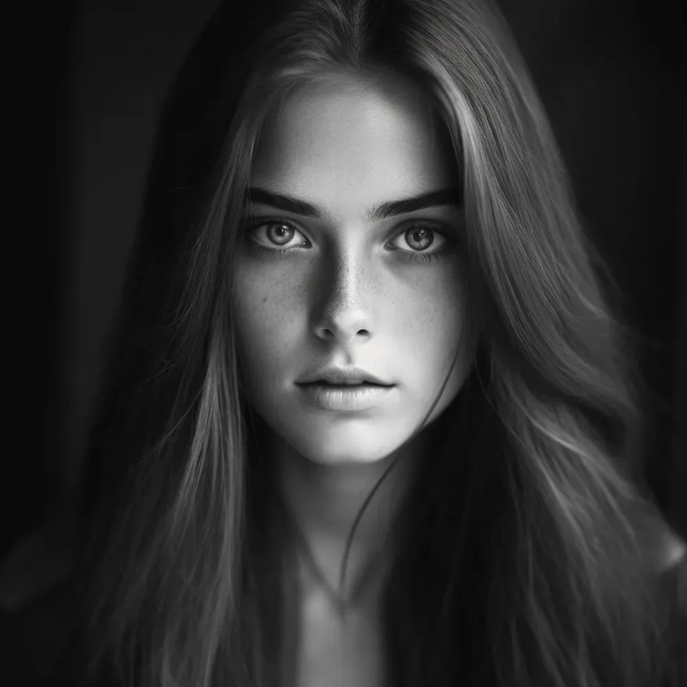 Dramatic Monochrome Portraits Midjourney Prompt | PromptBase