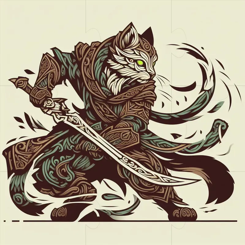 Animal Character Minimal Combat DALL·E Prompt | PromptBase