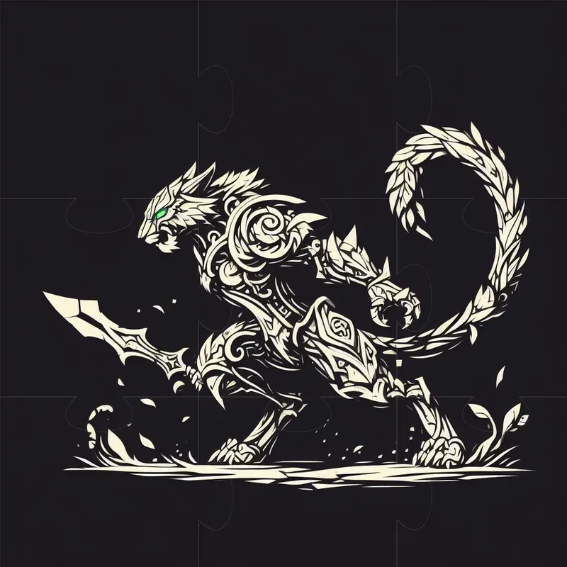 Animal Character Minimal Combat DALL·E Prompt | PromptBase