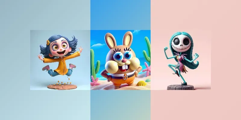 Comical Characters Epic Poses Collections DALL·E Prompt | PromptBase