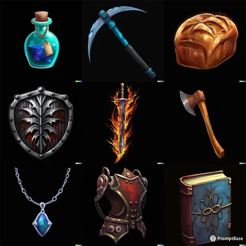 RPG Item Icons DALL·E Prompt | PromptBase