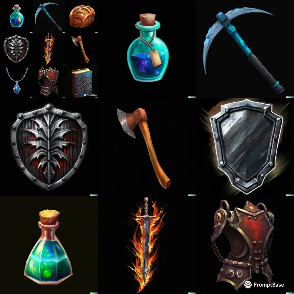RPG Item Icons DALL·E Prompt | PromptBase