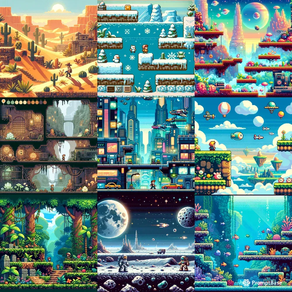2D Retro Game Art DALL·E Prompt | PromptBase