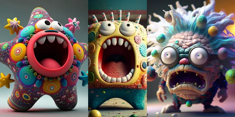 Grotesque Style Anime Characters Midjourney Prompt | PromptBase