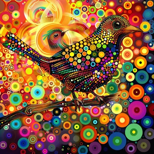 Dot Kaleidoscope Fusion Art Generator App | PromptBase