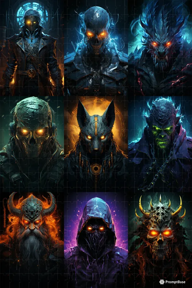 Dark Fantasy Gaming Characters Midjourney Prompt | PromptBase