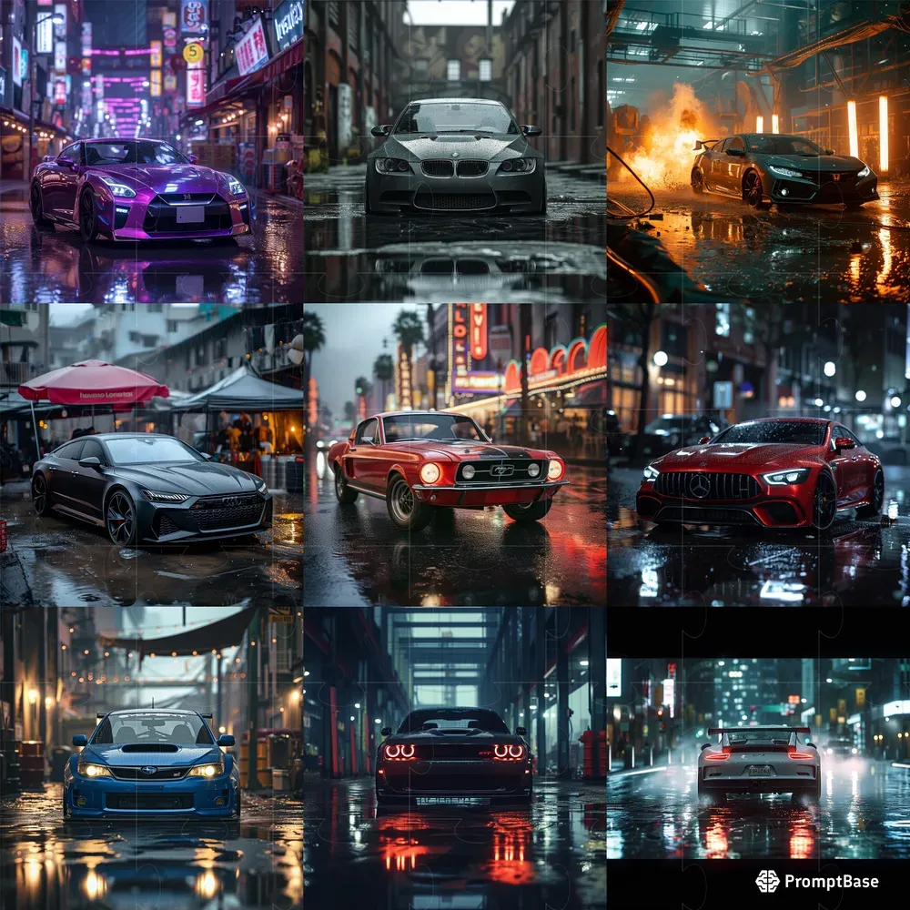 Cinematic Car Shots Midjourney Prompt | PromptBase