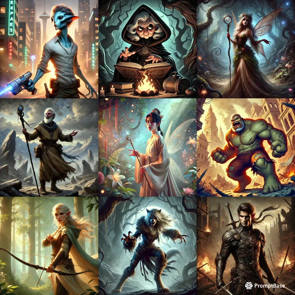 Fantasy Character Creations For Roleplay DALL·E Prompt | PromptBase
