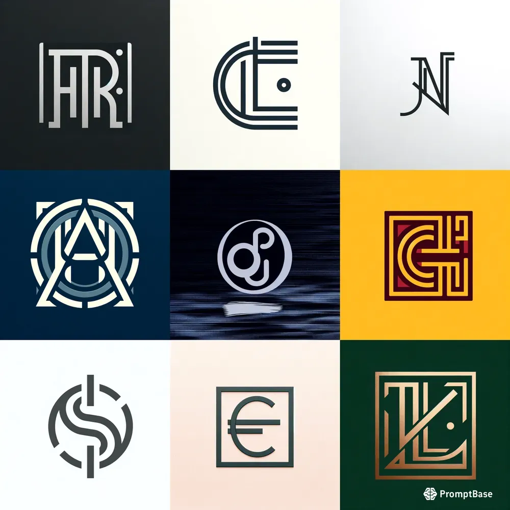 Modern Monograms DALL·E Prompt | PromptBase