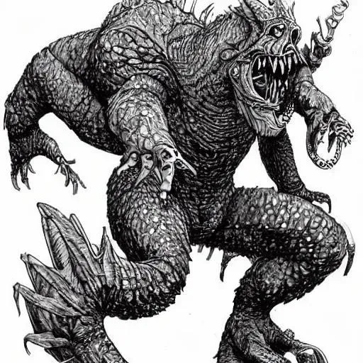 Pen and Ink Monsters Prompt | PromptBase