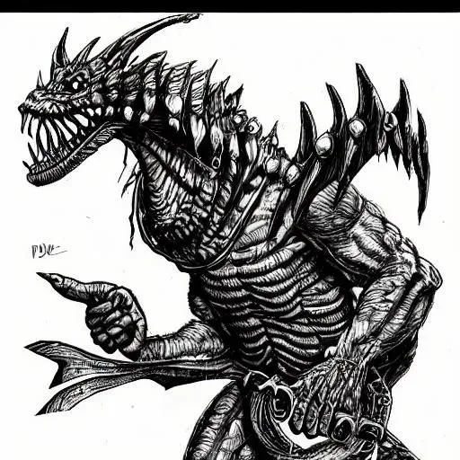 Pen and Ink Monsters Prompt | PromptBase