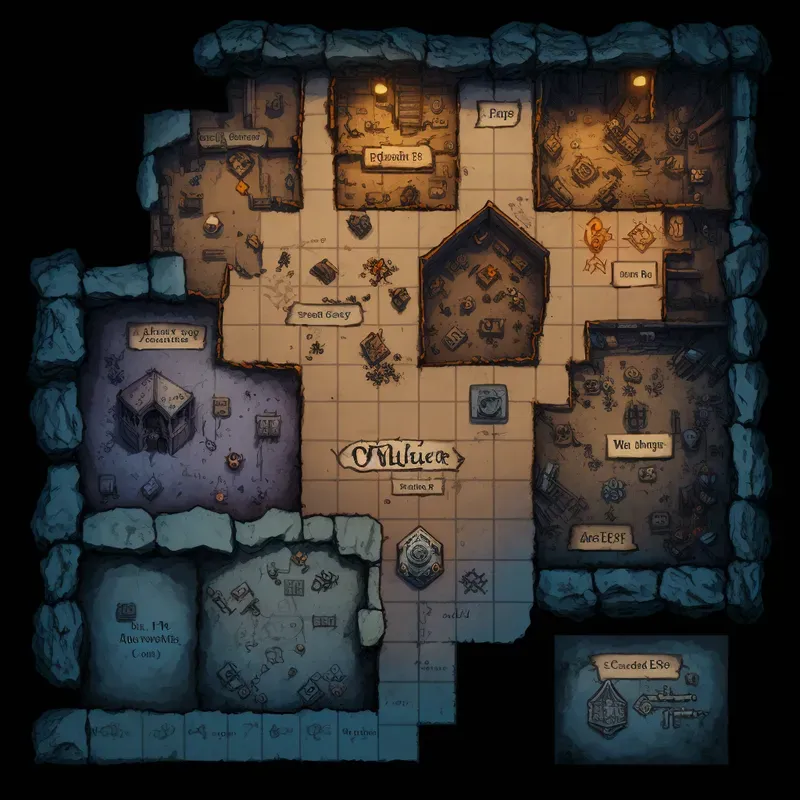 Realms Of Adventure Gaming Maps Midjourney Prompt | PromptBase