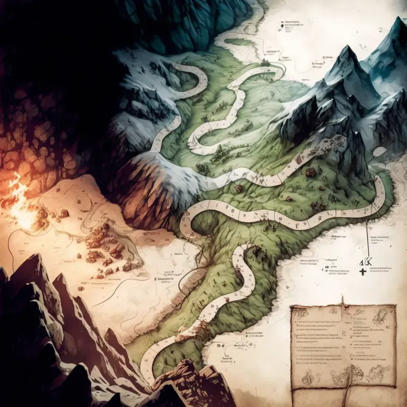 Realms Of Adventure Gaming Maps Midjourney Prompt | PromptBase