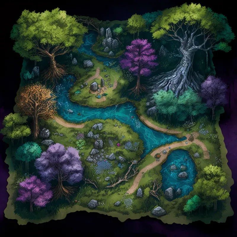 Realms Of Adventure Gaming Maps Midjourney Prompt | PromptBase