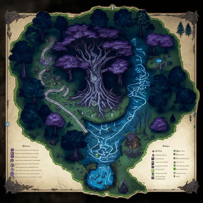 Realms Of Adventure Gaming Maps Midjourney Prompt | PromptBase