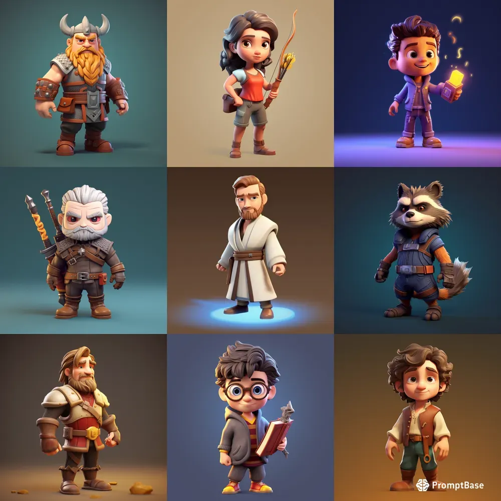 Ultra-detailed 3D Heroes Midjourney Prompt | PromptBase