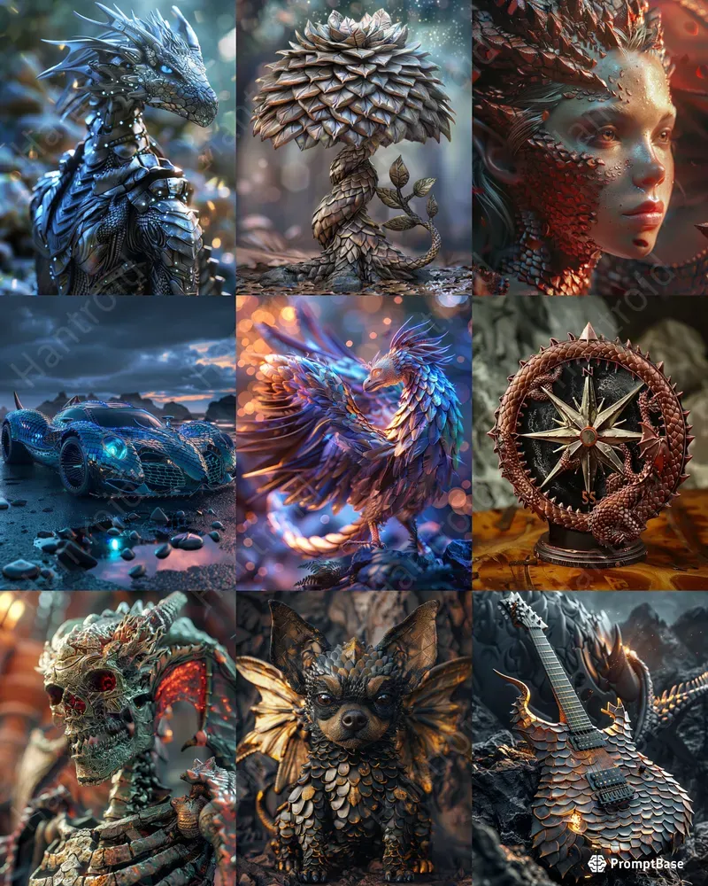 Dragoncore 3D Art Odysseys Midjourney Prompt | PromptBase