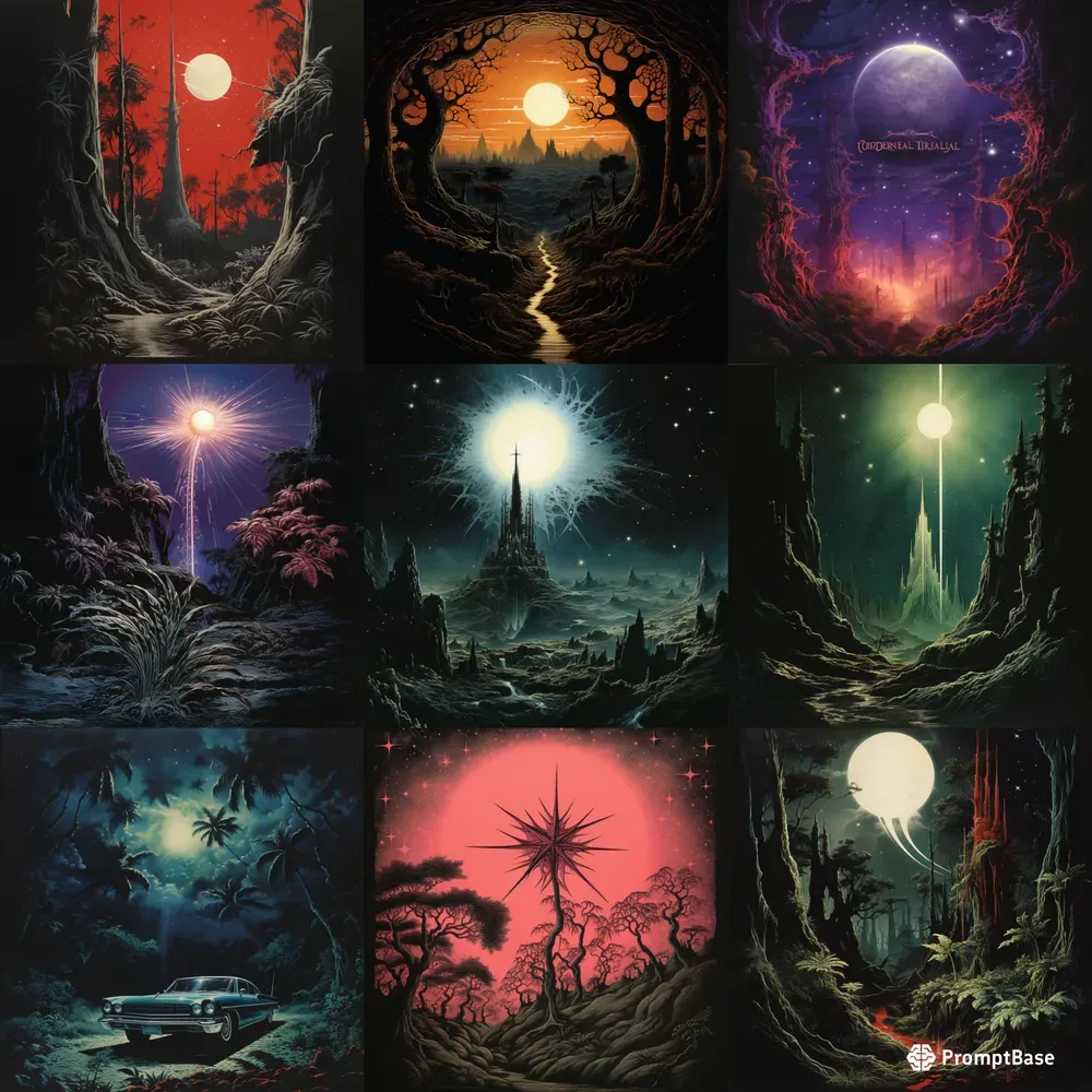 1970s Dark Fantasy Book Covers Midjourney Prompt Promptbase
