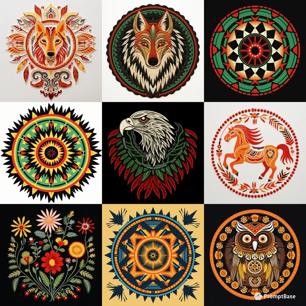 Sioux Embroidery Midjourney Prompt | PromptBase