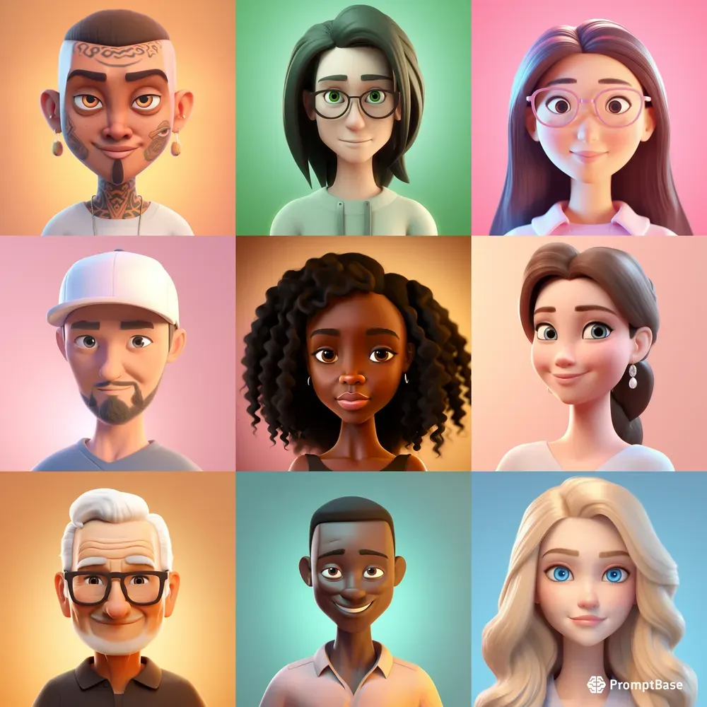 3D Avatar Profile Pictures Midjourney Prompt | PromptBase