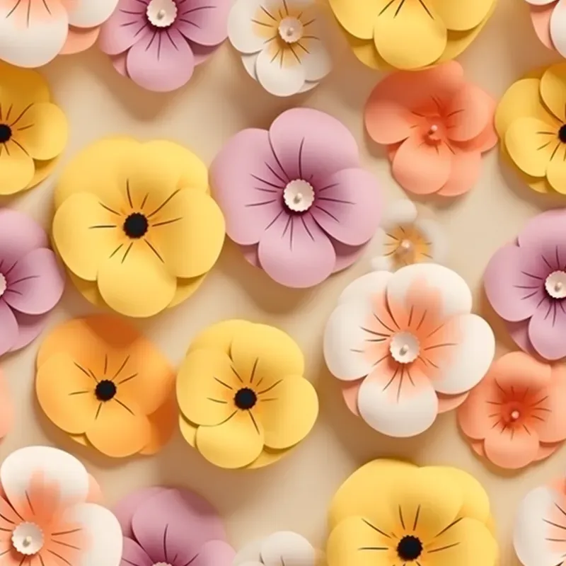 Floral Papercut Seamless Pattern Midjourney Prompt | PromptBase