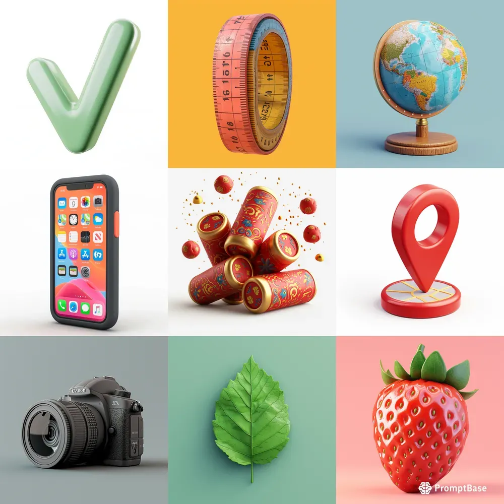 Realistic 3D Rendering Objects Midjourney Prompt | PromptBase