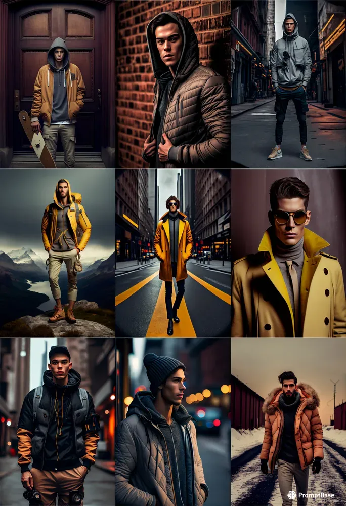 Male Model Fashion Photography Midjourney Prompt | PromptBase