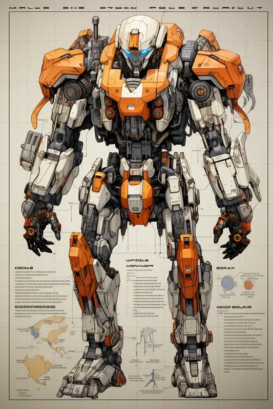 Mecha Concept Art For Game Midjourney Prompt | PromptBase
