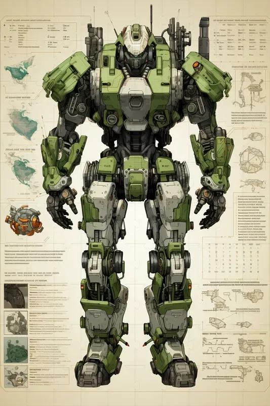 Mecha Concept Art For Game Midjourney Prompt | PromptBase