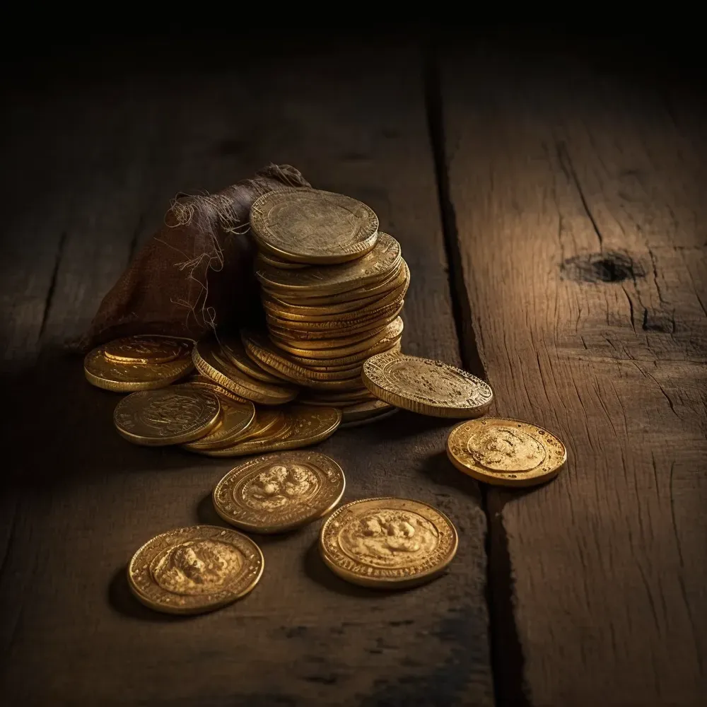 Piles Of Gold Coins - Realistic Photography Midjourney Prompt | PromptBase