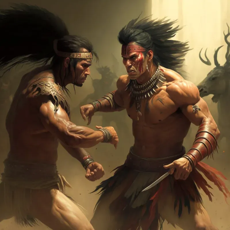 Native American Fightings Midjourney Prompt | PromptBase