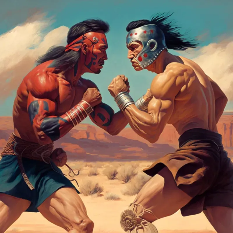 Native American Fightings Midjourney Prompt | PromptBase