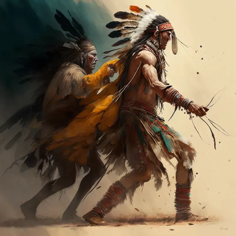 Native American Fightings Midjourney Prompt Promptbase