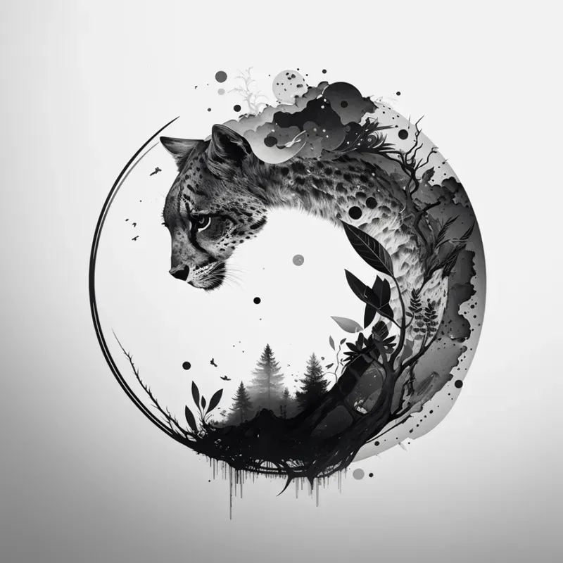 Circular Wildlife Logos Midjourney Prompt | PromptBase