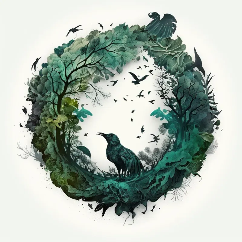 Circular Wildlife Logos Midjourney Prompt | PromptBase